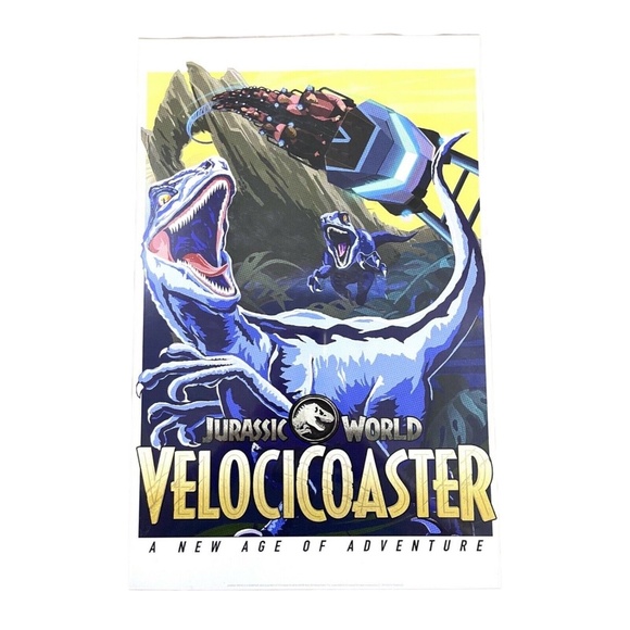 Universal | Art | Universal Studios Jurassic World Velocicoaster Poster ...